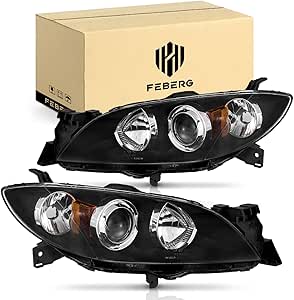 Amazon.com: FEBERG [OE Style Anti-Yellowing Headlights Assembly for 04 ...