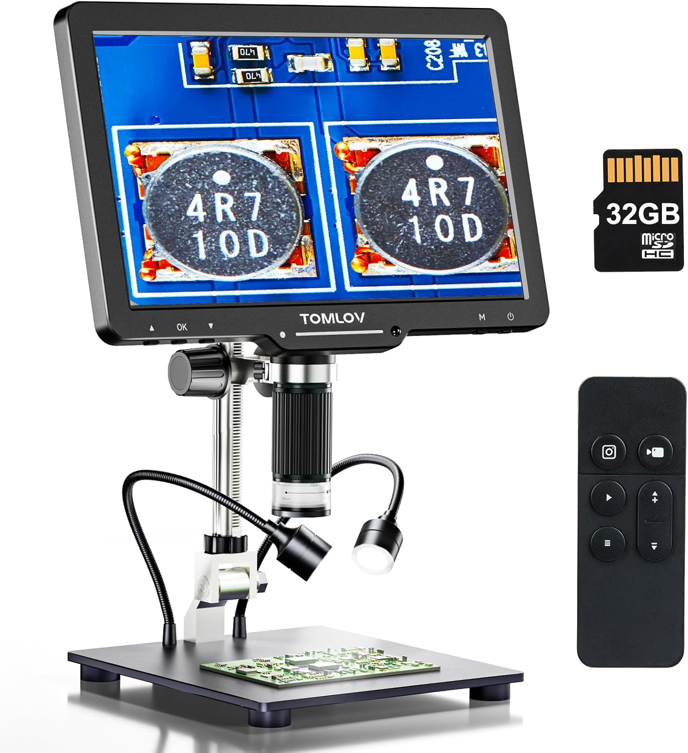Amazon.com : TOMLOV DM501 10.1" HDMI Digital Microscope 1300x ...