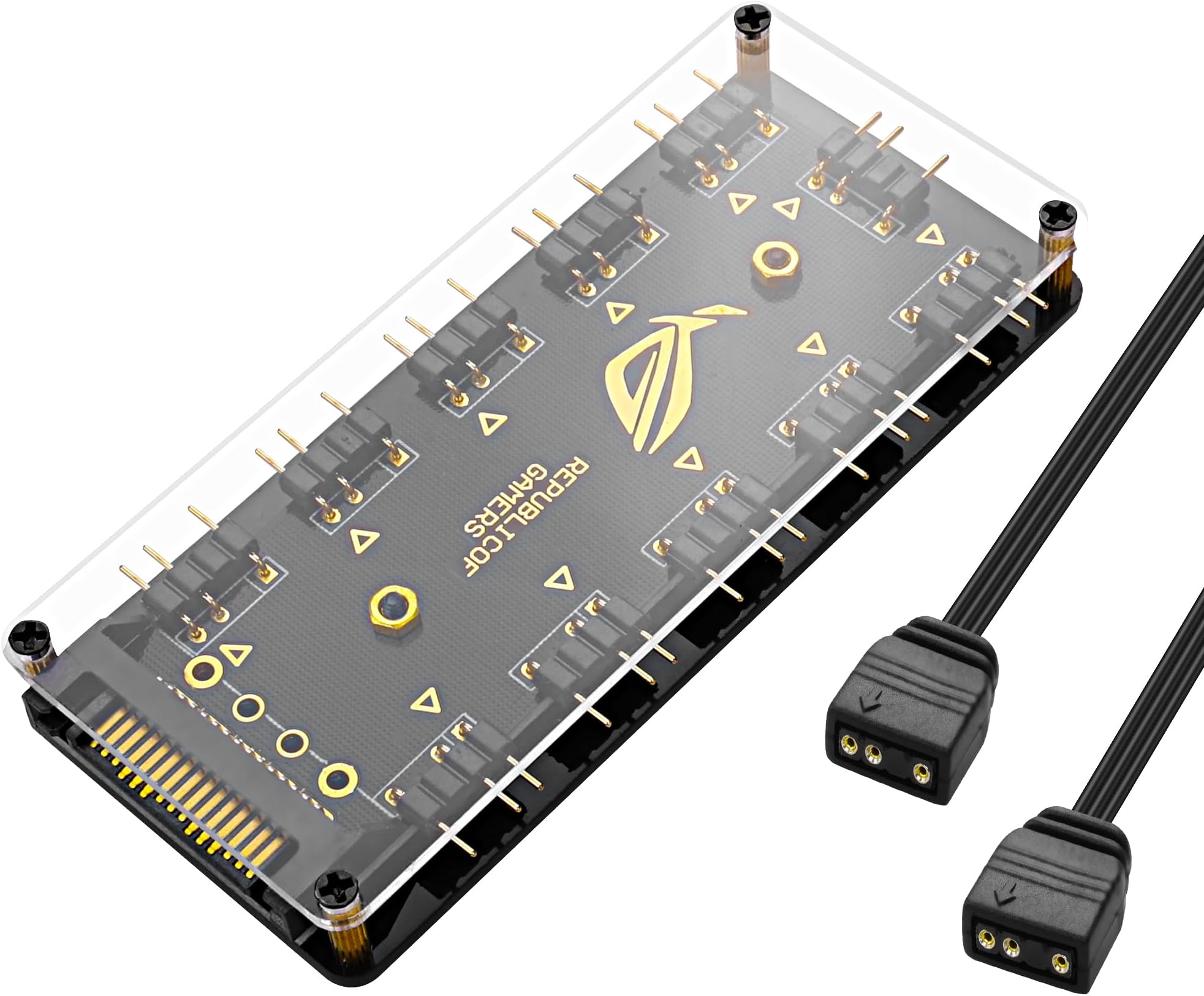 3-Pin 5V ARGB Controller,CERRXIAN 1 bis 11 Ports ARGB-HUB, 12 Wege, 5 V ...
