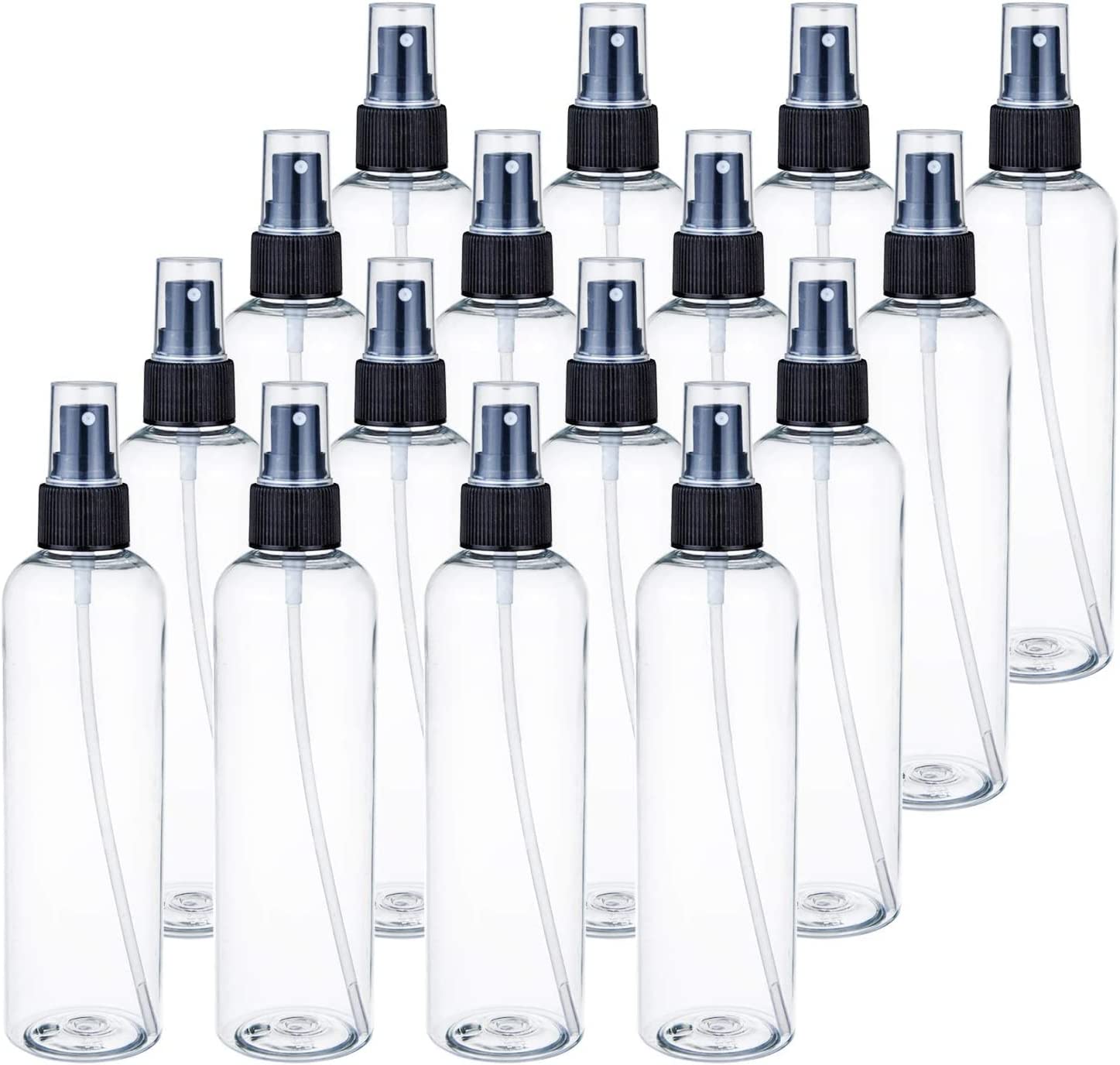 16 Pack Clear Plastic Spray Bottles, 8oz/250ml Clear Empty Fine Mist ...