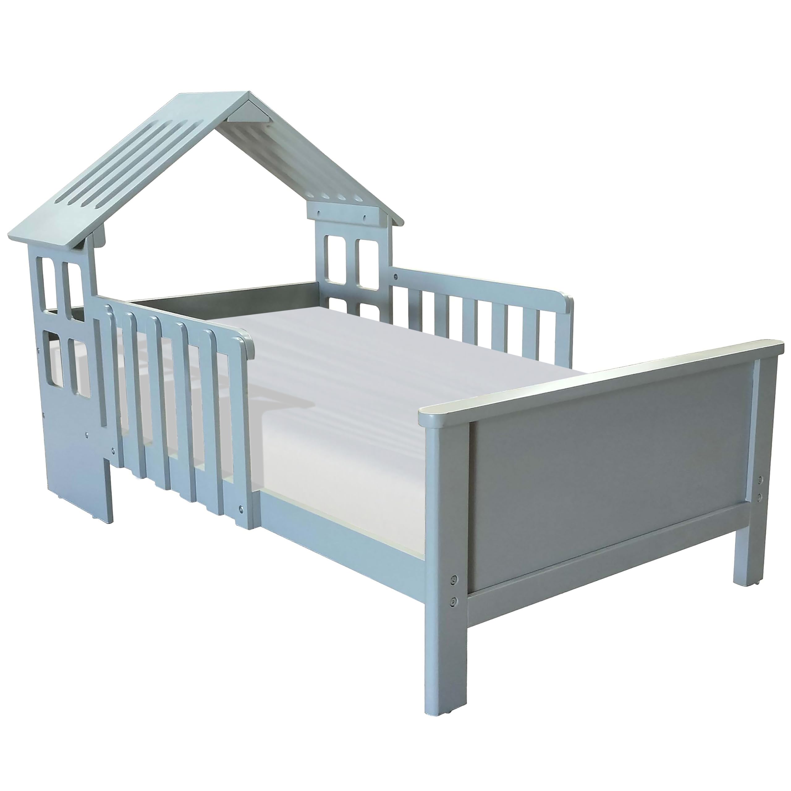 Amazon.com: Little Partners Lil' House Kids Bed, Solid Wood Home-Shaped ...