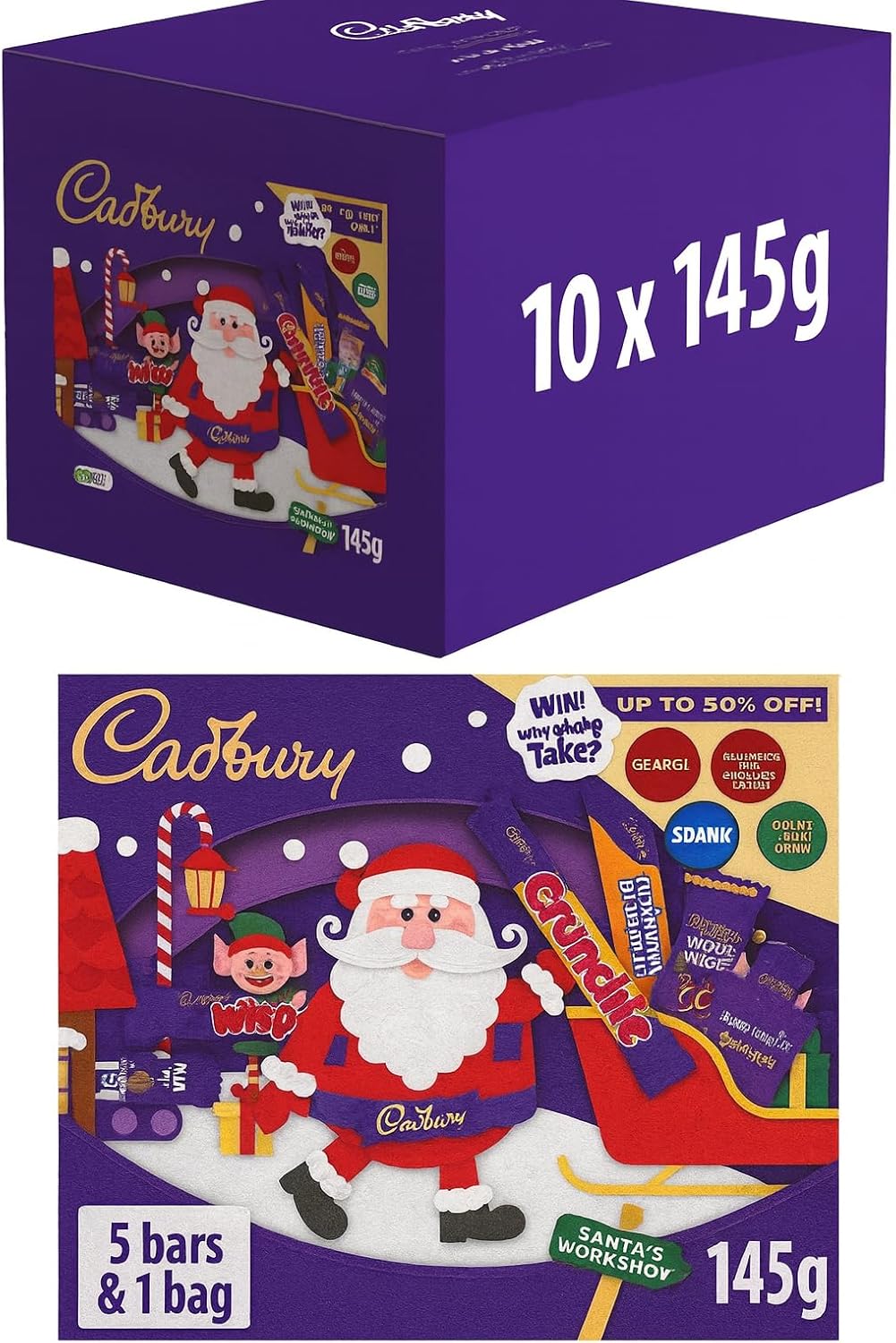 Cadbury Chocolate Medium Selection Box 145g Kids Christmas Xmas Gift ...