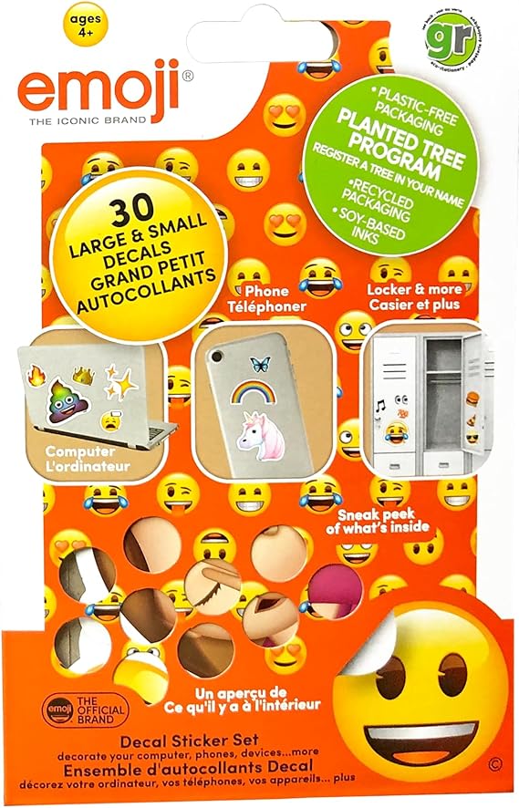 Emoji Eco Decals Sticker Set - Under Tree Planting Program : Amazon.ca ...