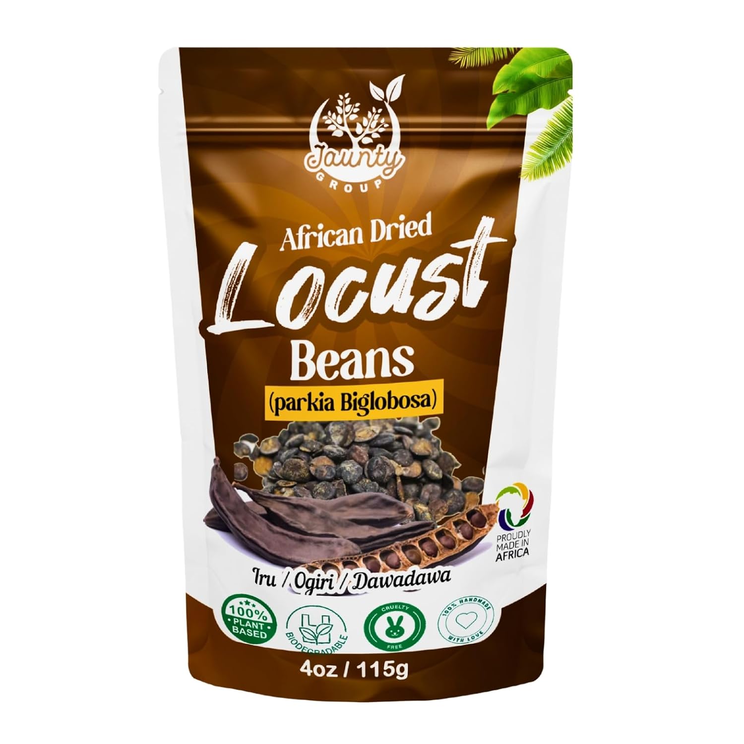 Amazon.com : Jaunty Dried Locust Beans/African Fermented - 4oz 115 ...