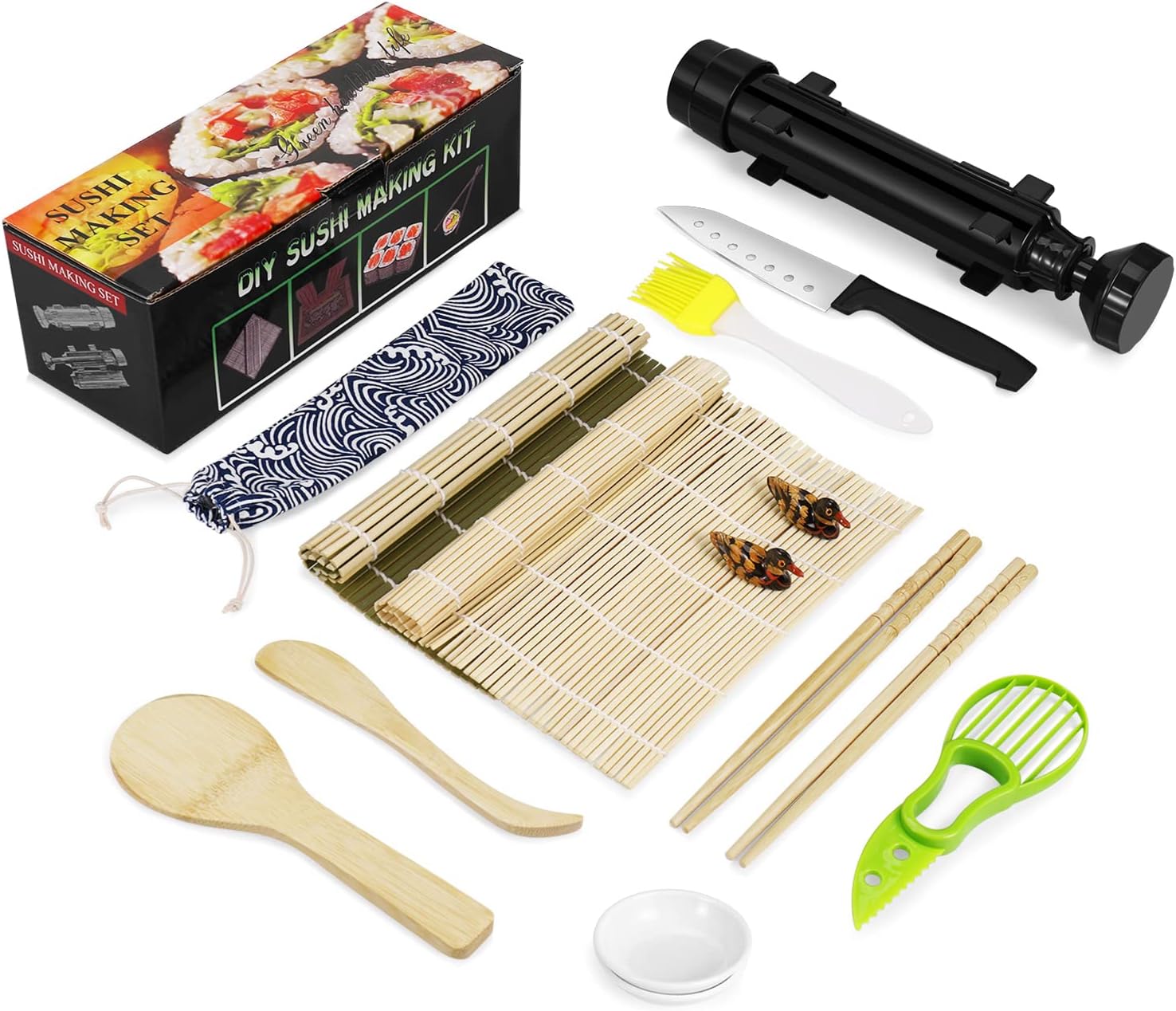 Amazon.com | Flexzion DIY Sushi Making Kit for Beginners and Pros ...