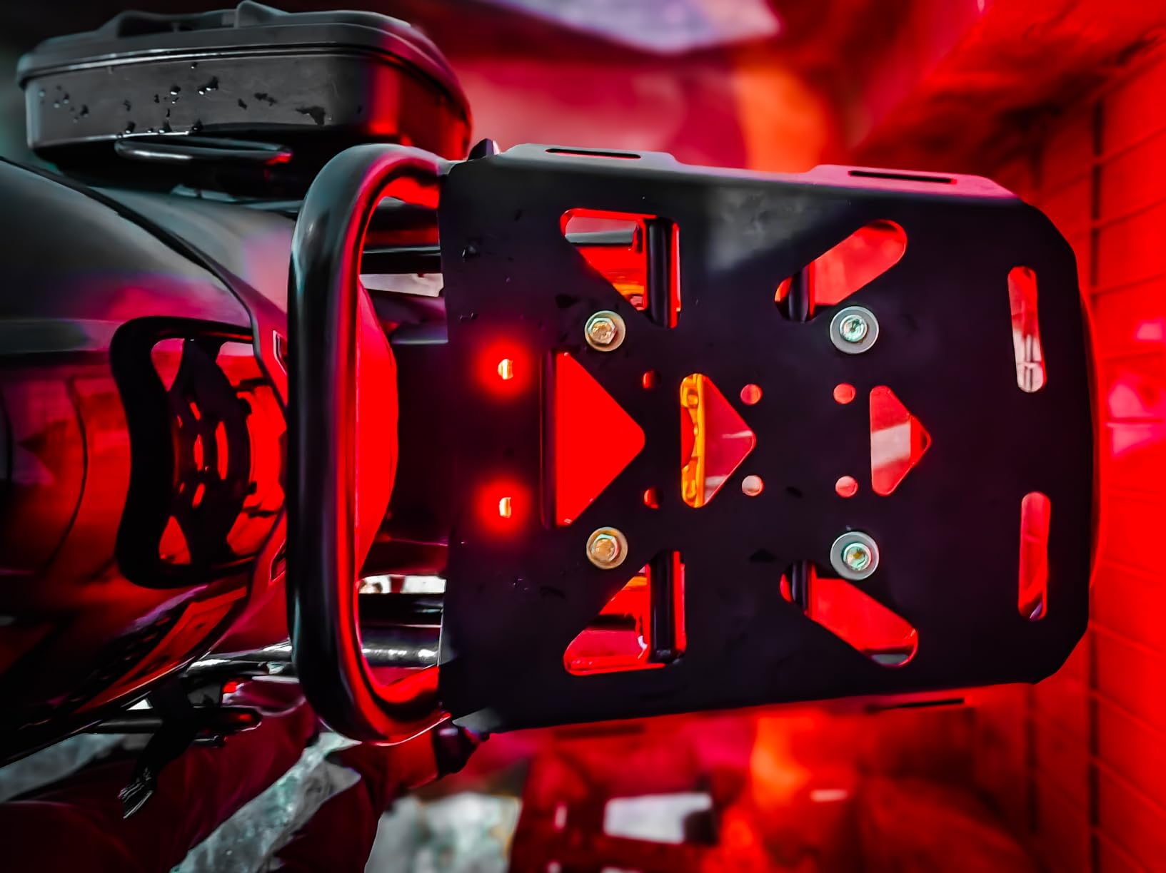 AUTO MT Universal Bike Seat Extender Backrest Top Box Base Plate for ...