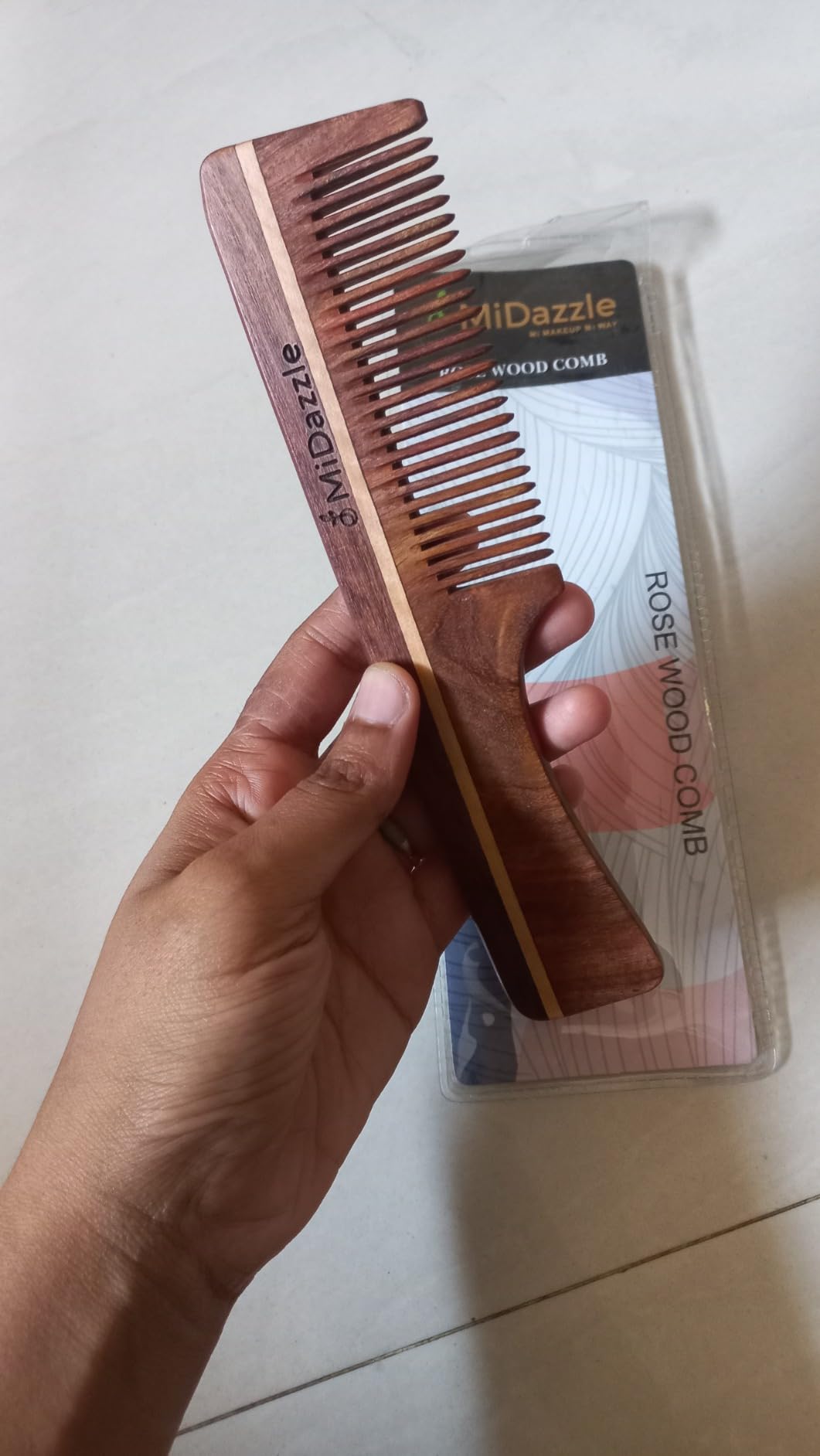 Buy Midazzle Natural Handcrafted Sheesham Rosewood Hair Comb for Men ...