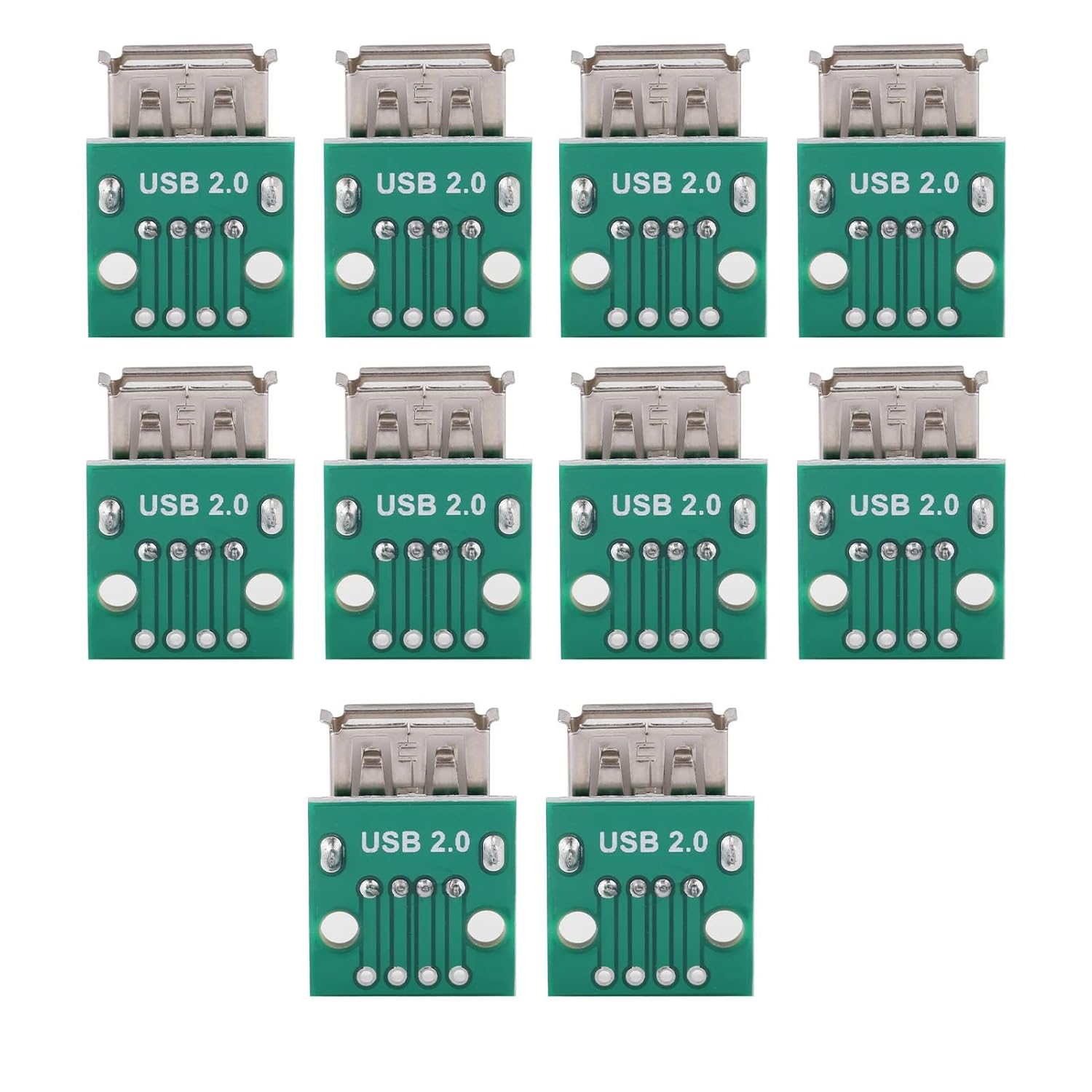 10Pcs USB Breakout Board USB to DIP Adapter 2.54mm Breakout Board USB ...