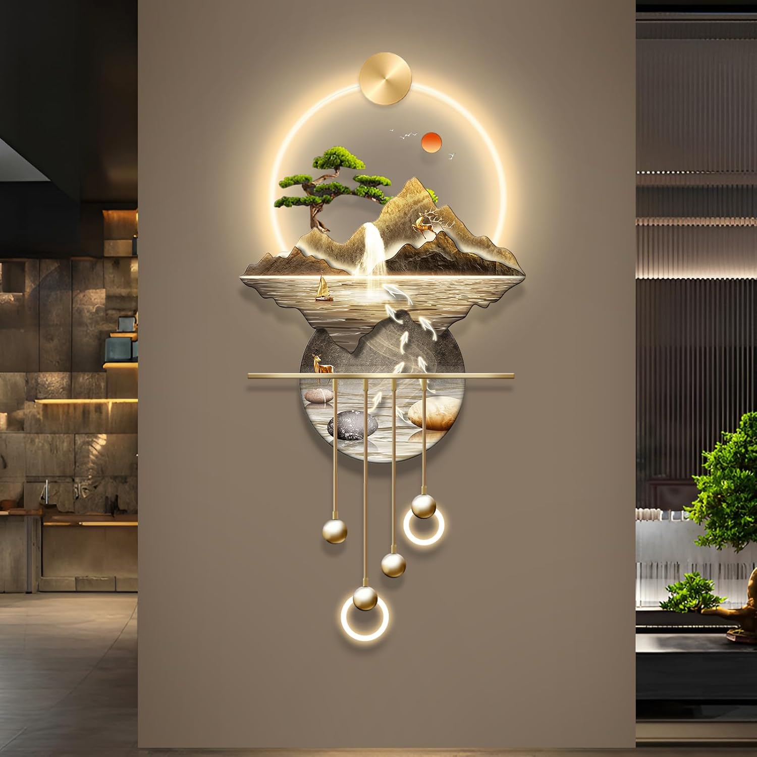 Amazon.com: XQDYSG LED Light Decor Wall Art, 3D Art Wall Decor with ...