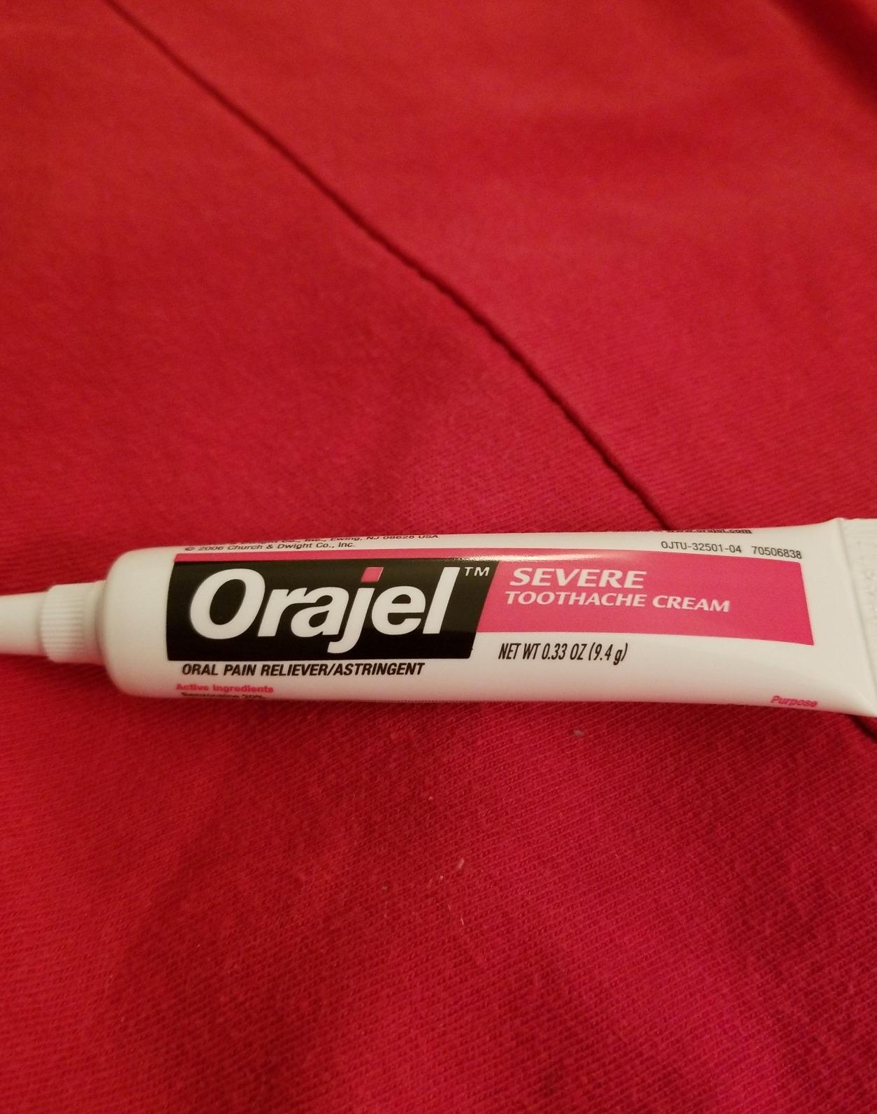 Amazon.com: Orajel 4X for Toothache & Gum Pain: Severe Cream Tube 0 ...