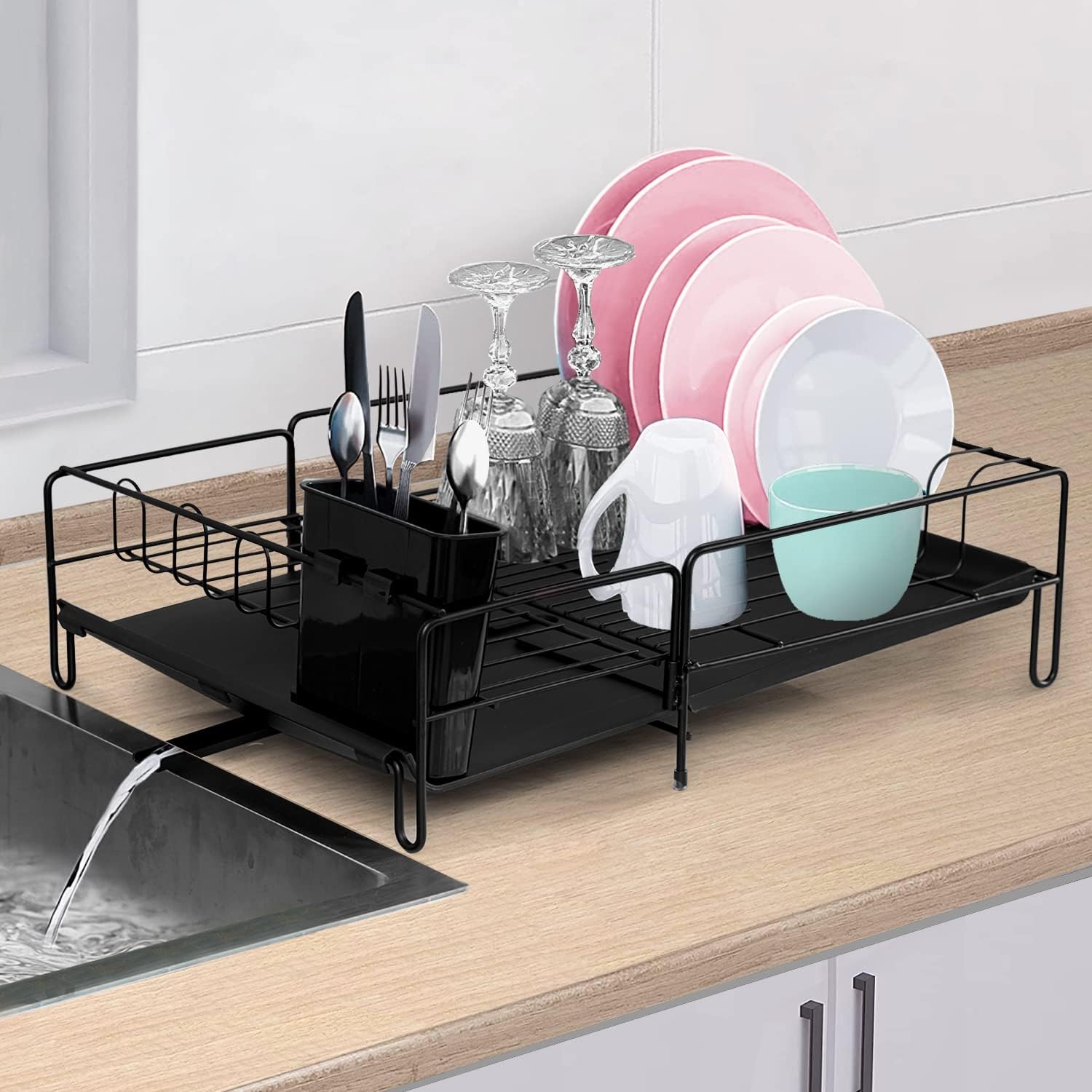 Kitchen Dish Drying Rack Black at Roger Monday blog