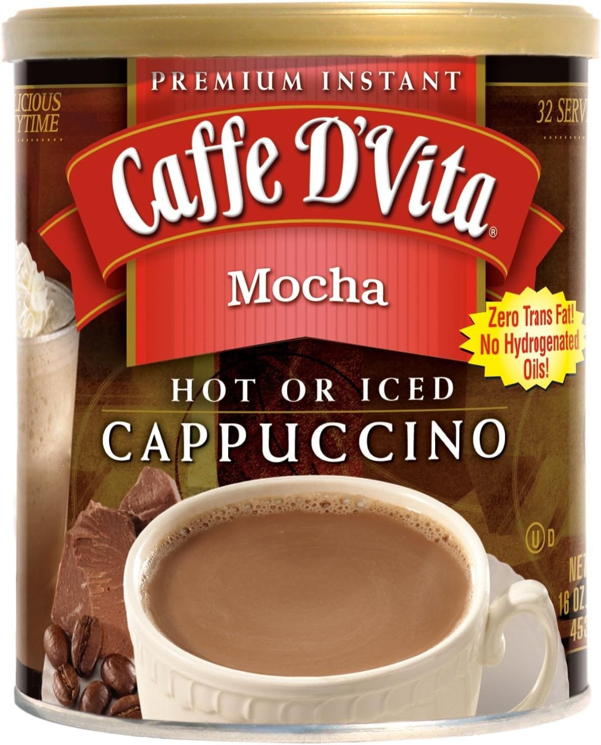 Amazon.com : affe Dvita Cappuccino 16 Oz (Pack of 3) : Instant Coffee ...