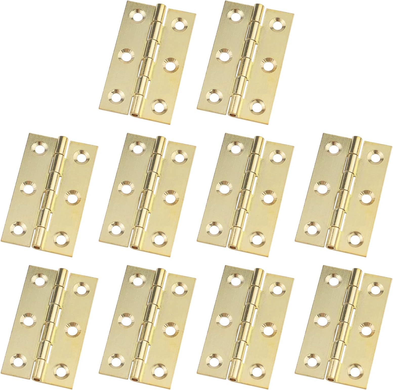 Cheerock 4pcs 2 Inch Gold Cabinet Door Hinges, Lasting Brass Folding ...