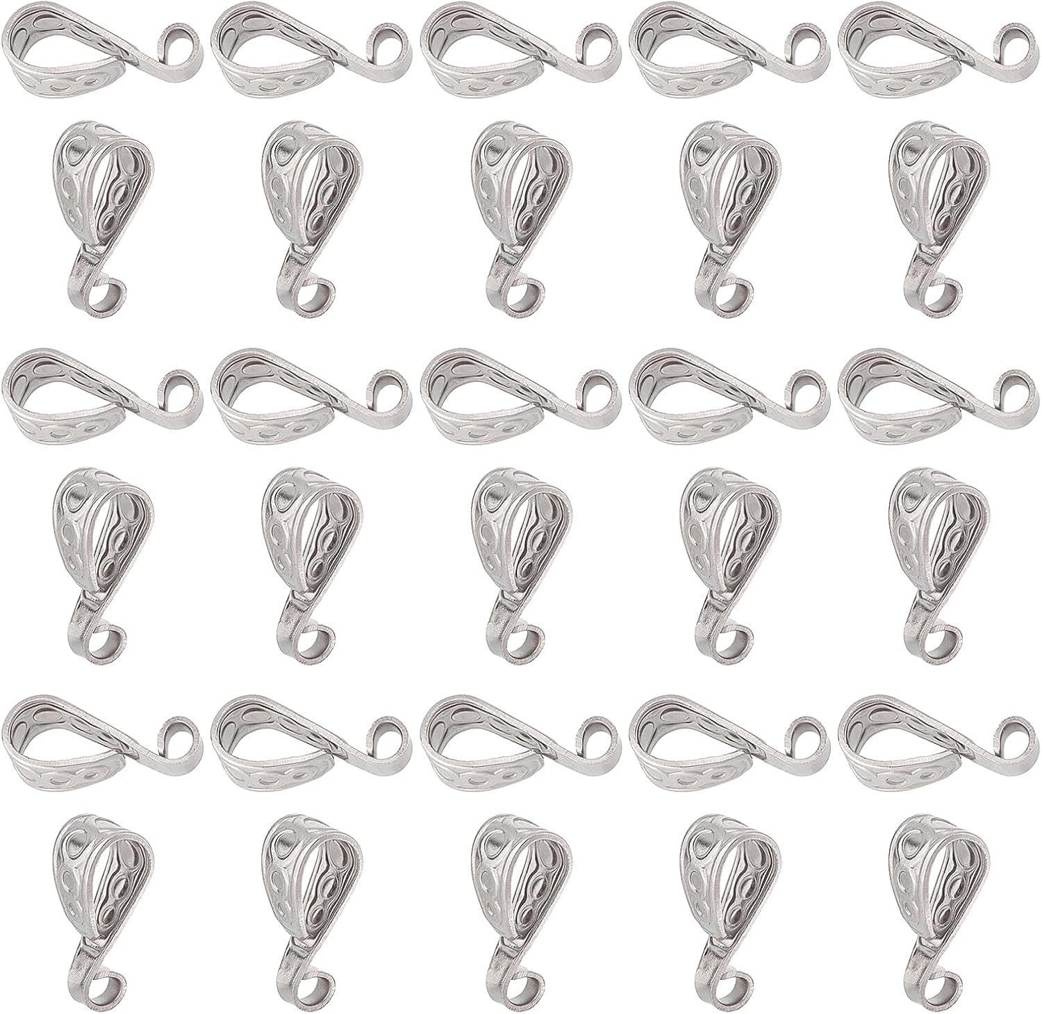 Amazon.com: UNICRAFTALE About 100pcs 15mm Teardrop Bail Beads Stainless ...