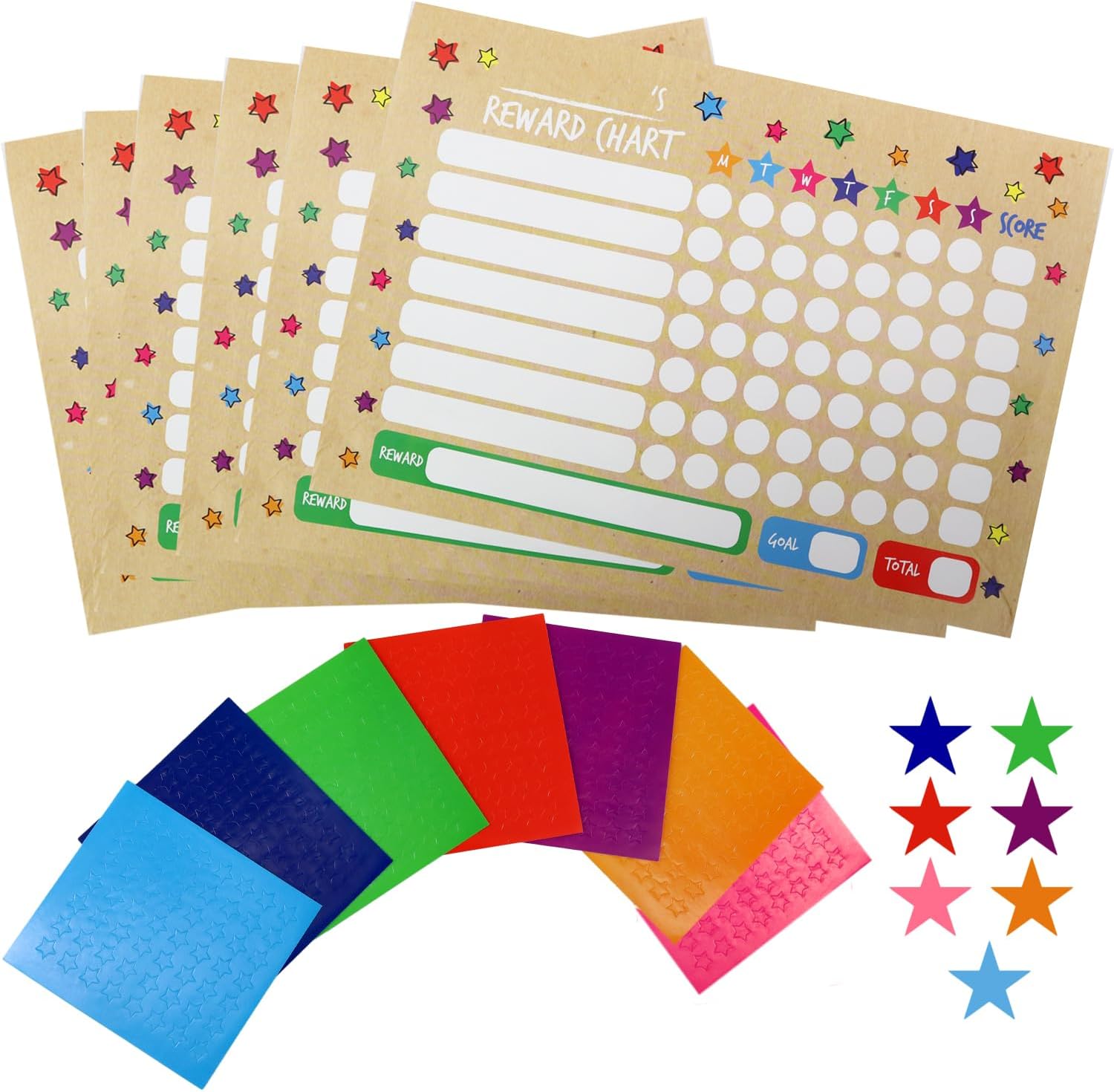 8 Reward Charts and 392 Star Stickers - Reward Charts for Children ...