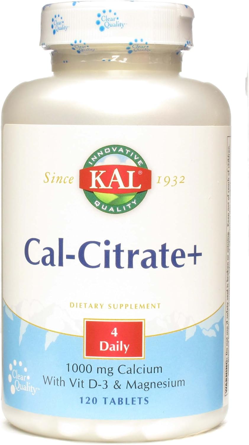 Amazon.com: Kal Cal-Citrate Plus - 1000 mg - 120 Tablets : Health ...
