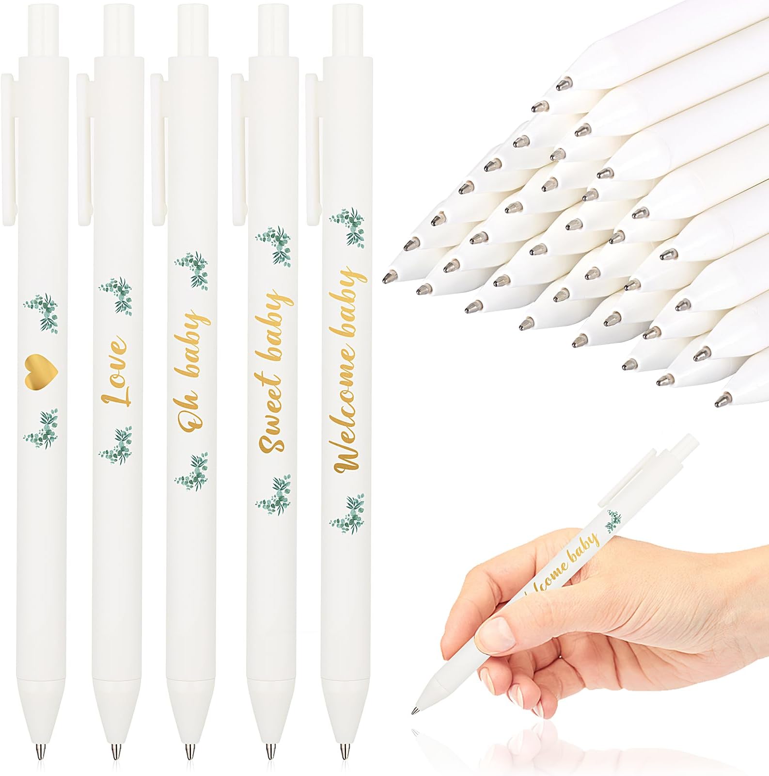 Amazon.com: HNSHAG 50 Pack Baby Shower Ballpoint Pen - Baby Shower ...
