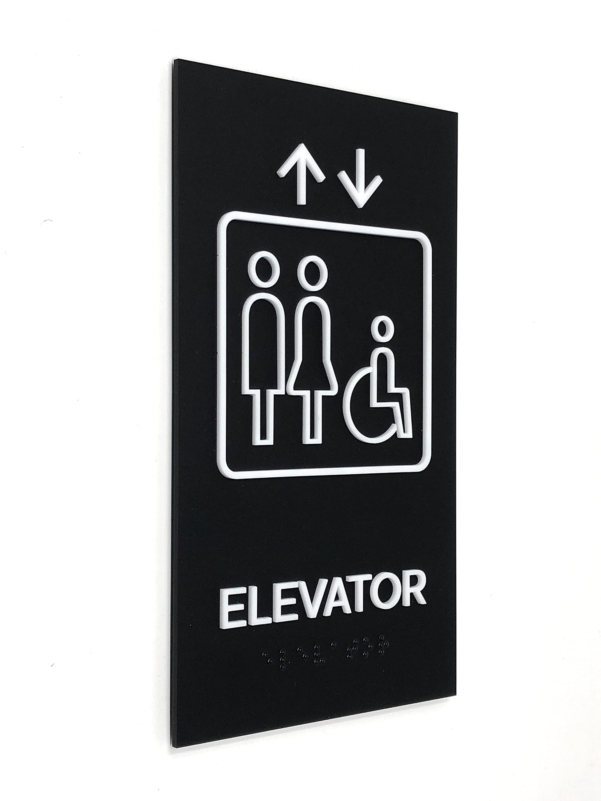 Kubik Letters Elevator Sign Ada Compliant Modern Design Door Sign ...