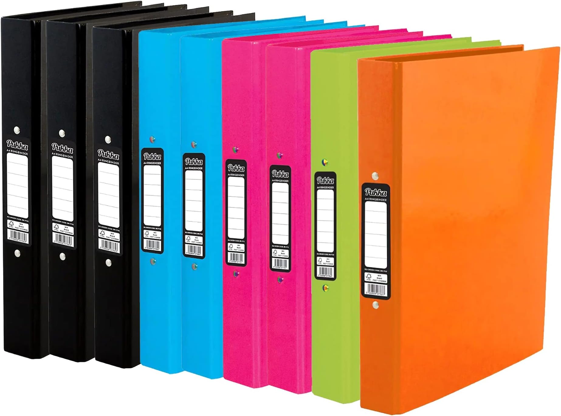 Q-Connect 25mm 2 Ring Binder Polypropylene A4 Assorted (Pack of 10 ...