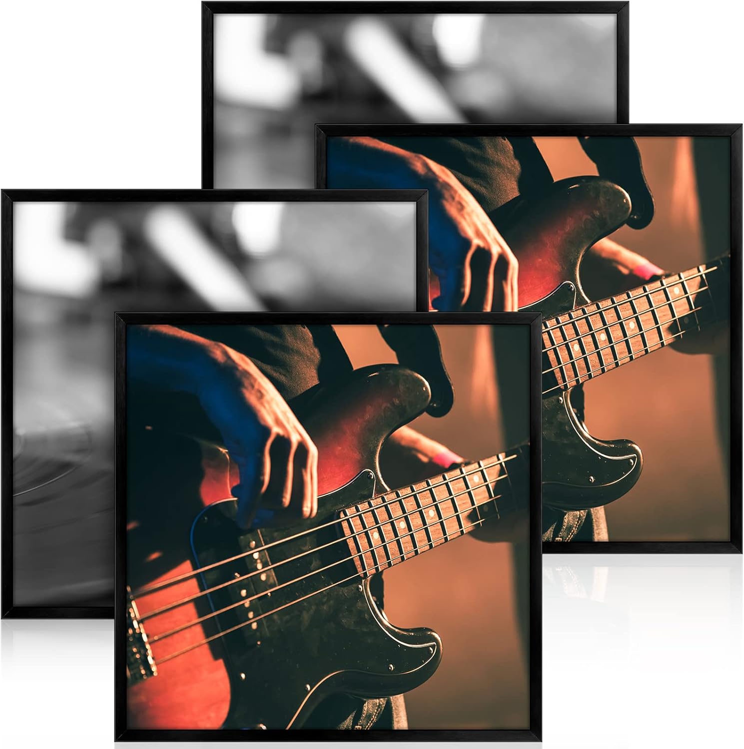 Amazon.com - 4 Pack Black Music Album Frames 12.5 x 12.5 Inch Aluminum ...