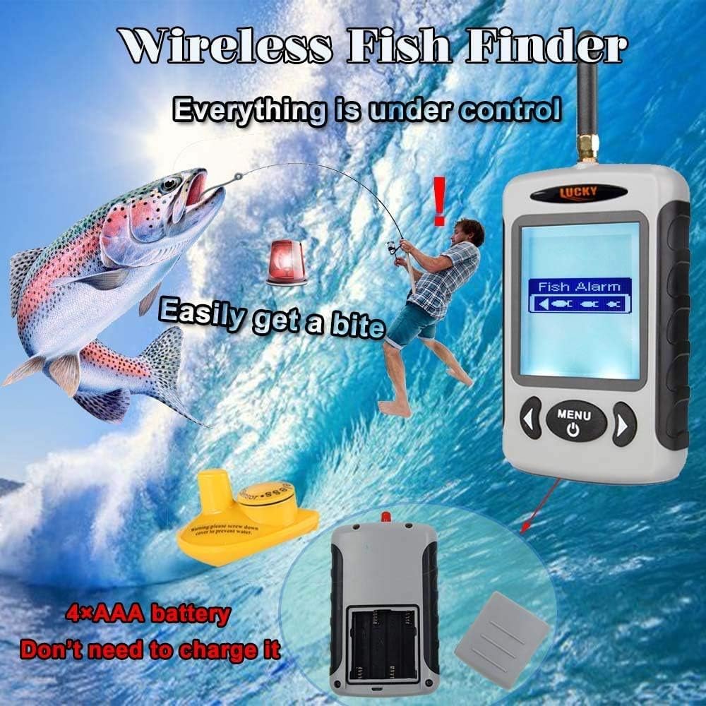 Snapklik.com : Lucky Sonar Handheld Fish Finder Wireless Transducer ...