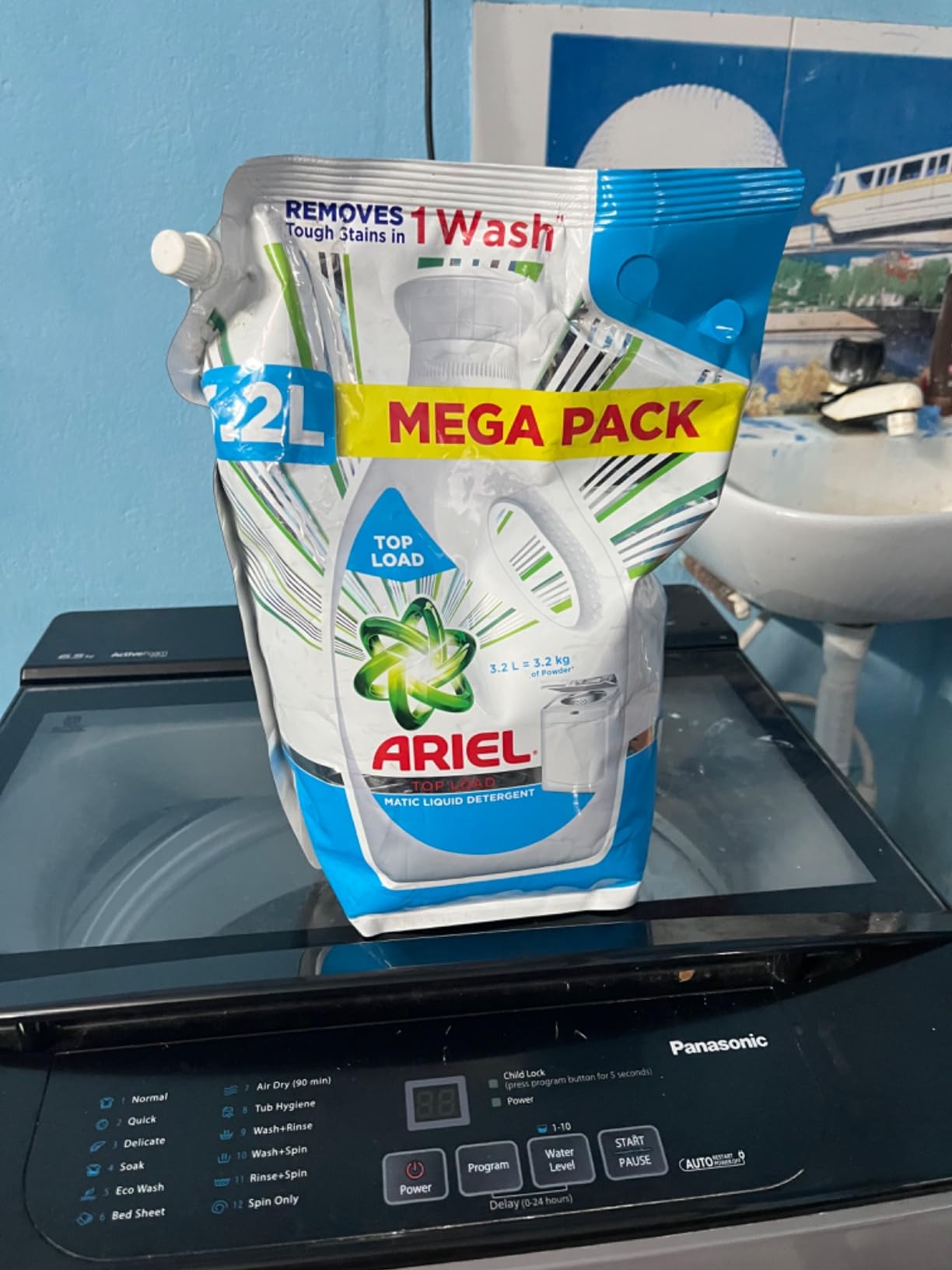 Ariel Liquid Detergent Top Load - 3.2L | Removes 7 day dried-in Stains ...