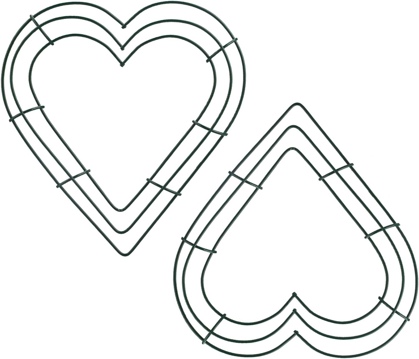 Amazon.com: 14inch Wire Heart Wreath Frame, Bee Wreath Form, Spring ...
