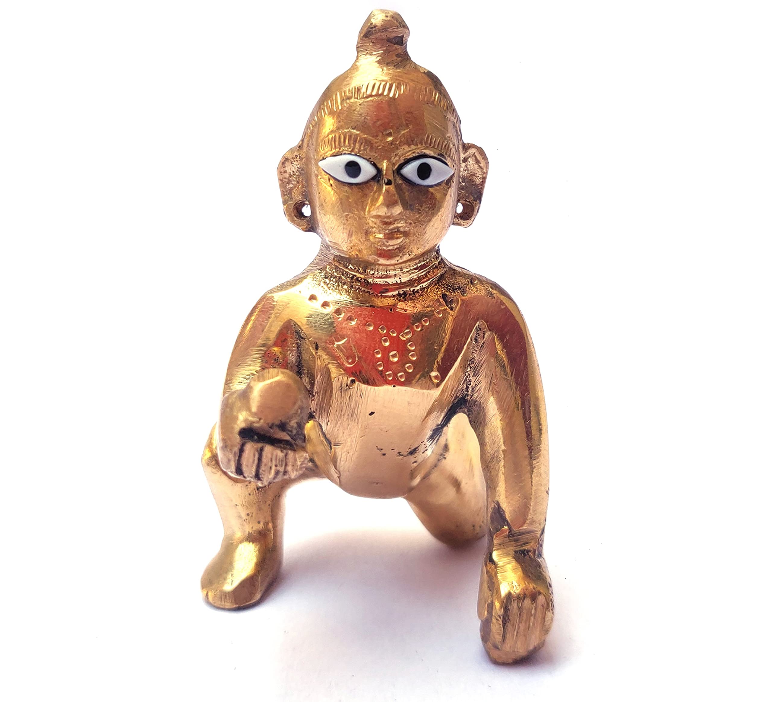 Buy Pure Brass Laddu Gopal Krishna Ji Murti ( 2.2 Inch Height ...
