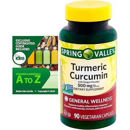 Amazon.com: Spring Valley Turmeric Curcumin, Ultra Strength, 1,500 mg ...