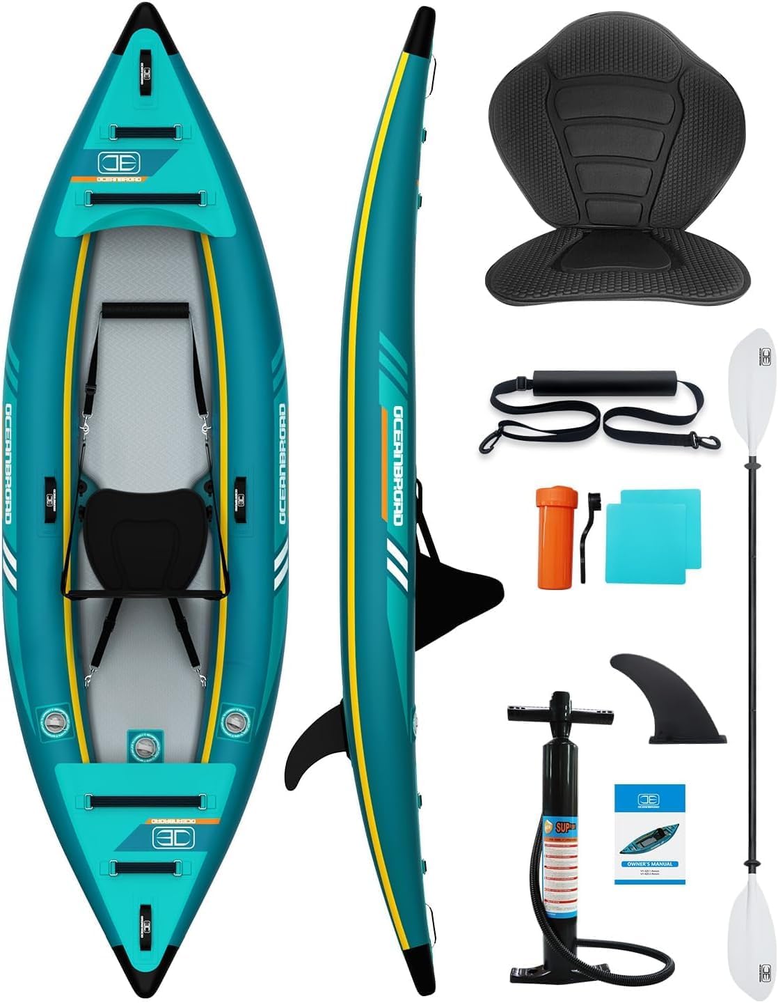 Amazon.com: Inflatable Kayak & 90.5in Kayak Paddle : Sports & Outdoors
