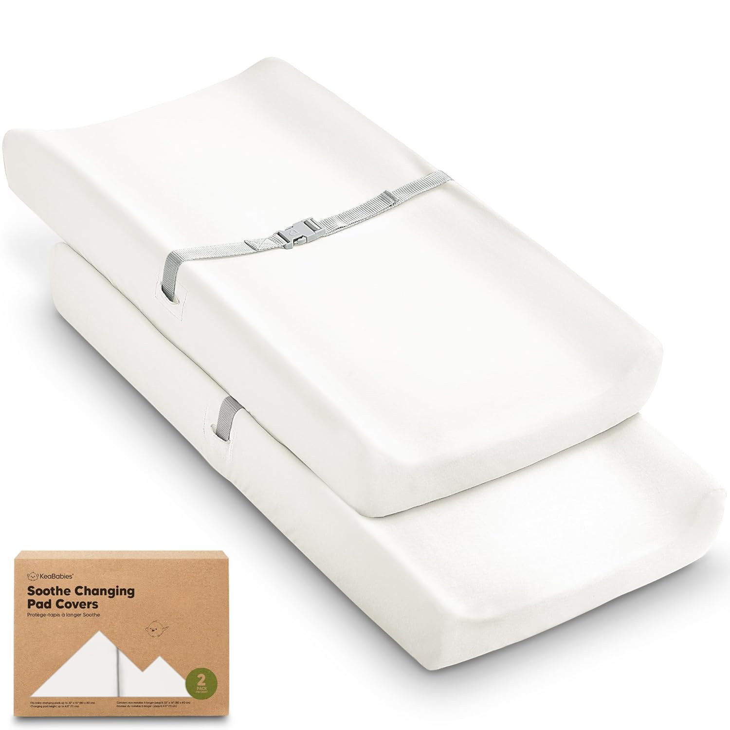 Amazon.com: 2-Pack Organic Changing Pad Covers for Girl, Boy, Neutral ...