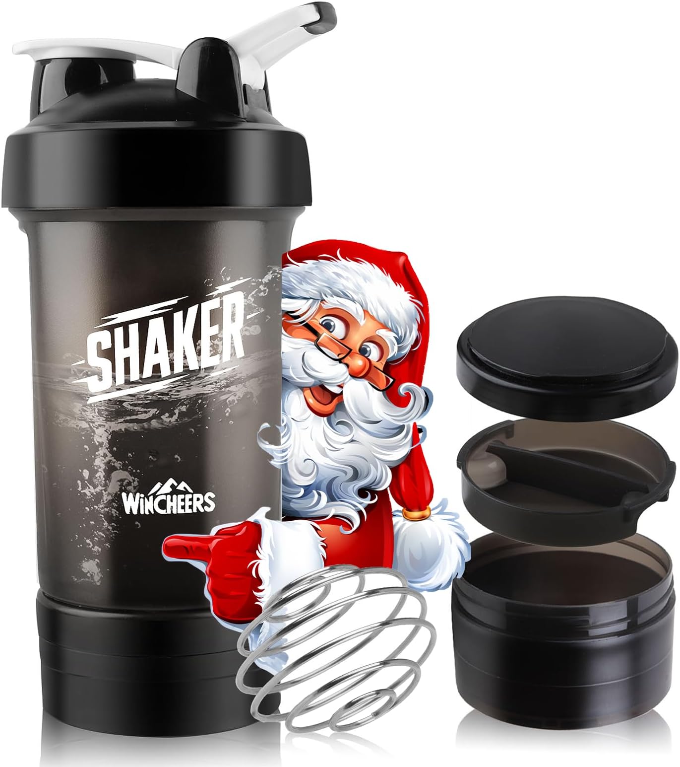 Botella para Proteina de Coctelera（500ml）,Vaso Proteina Shaker para de ...