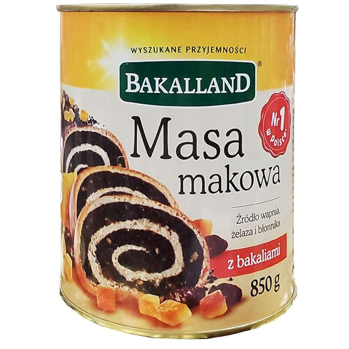 Amazon.com : Bakalland Poppy Seed Filling (850g/ 1.9lbs) : Poppy Seeds ...