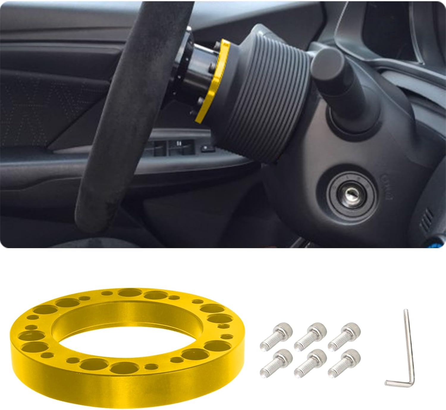 Amazon.com: Middrivr Steering Wheel Hub Adapter, Wheel Hub Spacers ...
