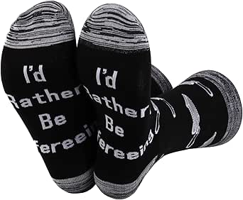 Amazon.com: JXGZSO Funny Referee Gifts 2 Pairs Whistle Socks I'd Rather ...