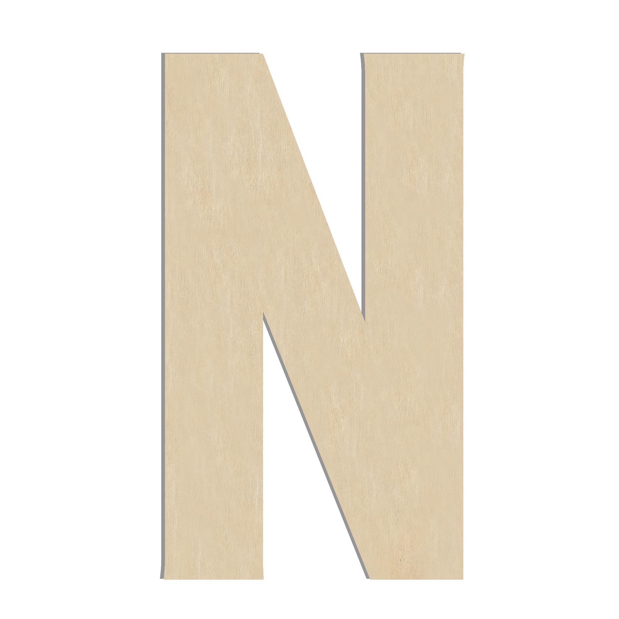 Amazon.com: HILAZA 17 Inch Large Wooden Letter N, 1/4 in Thick Big Wood ...