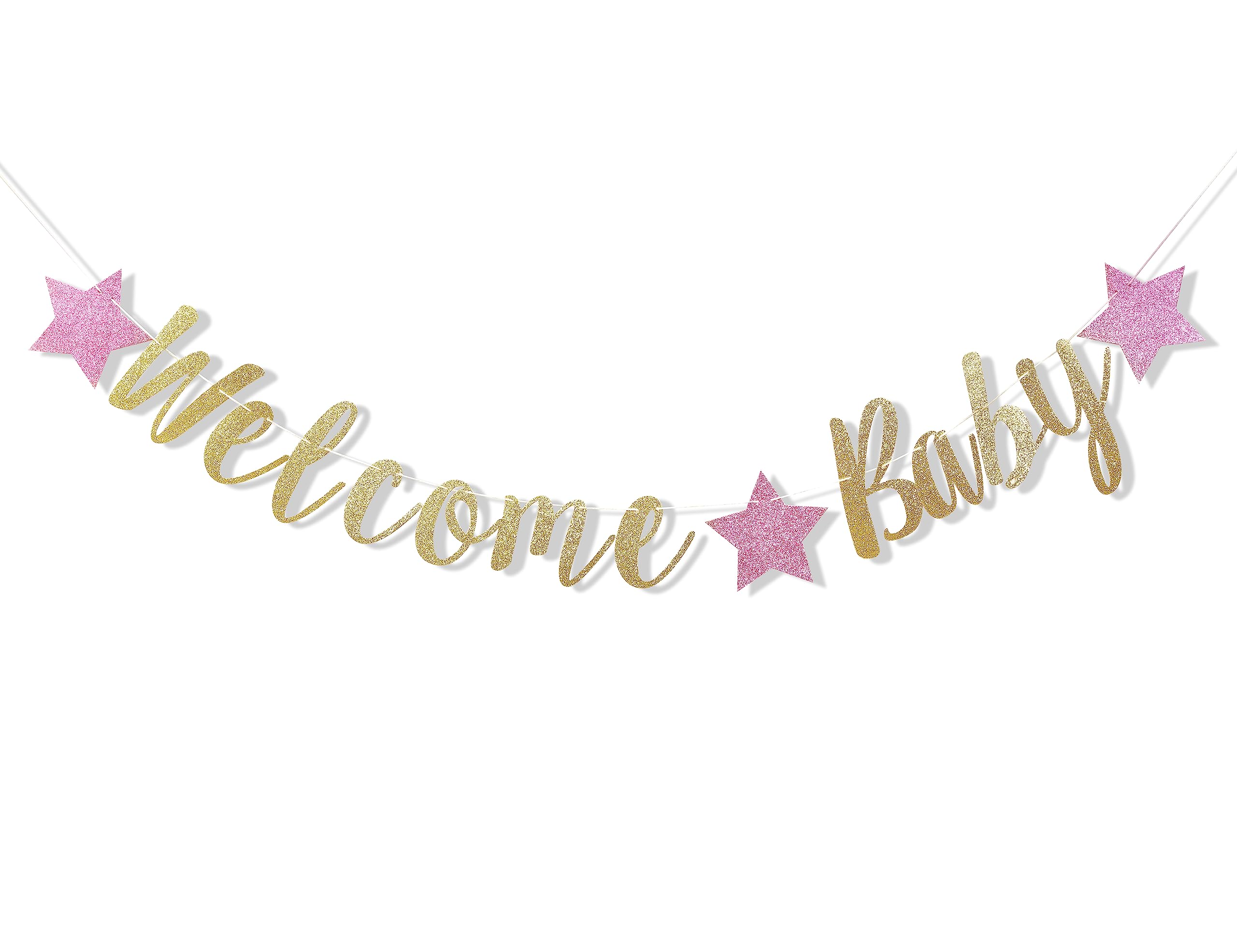 Amazon.com: Welcome Baby Banner - Star Baby Banner, Welcome Baby ...