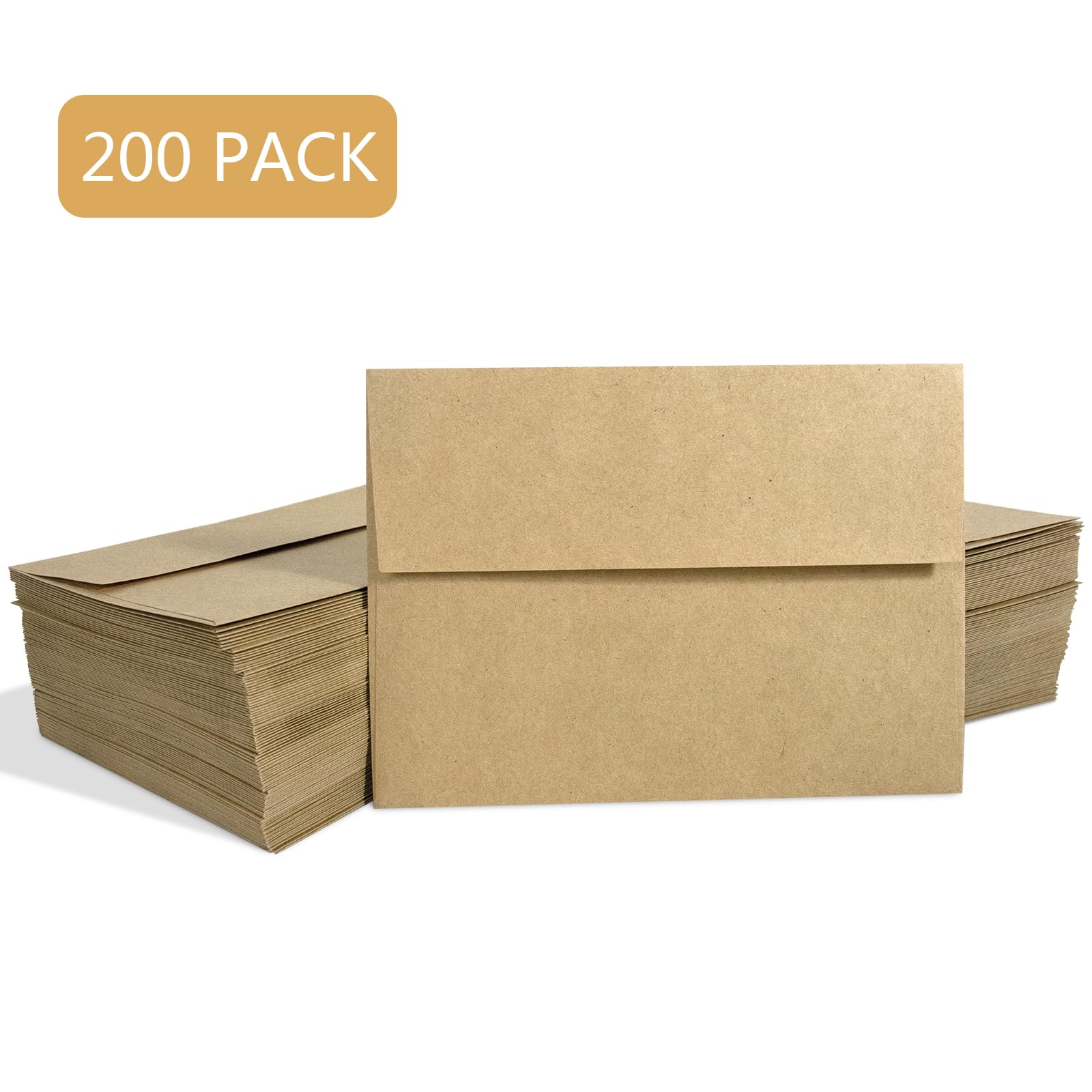 Snapklik.com : 200 Pack Kraft Envelopes 5 X 7,Brown Kraft Invitation ...