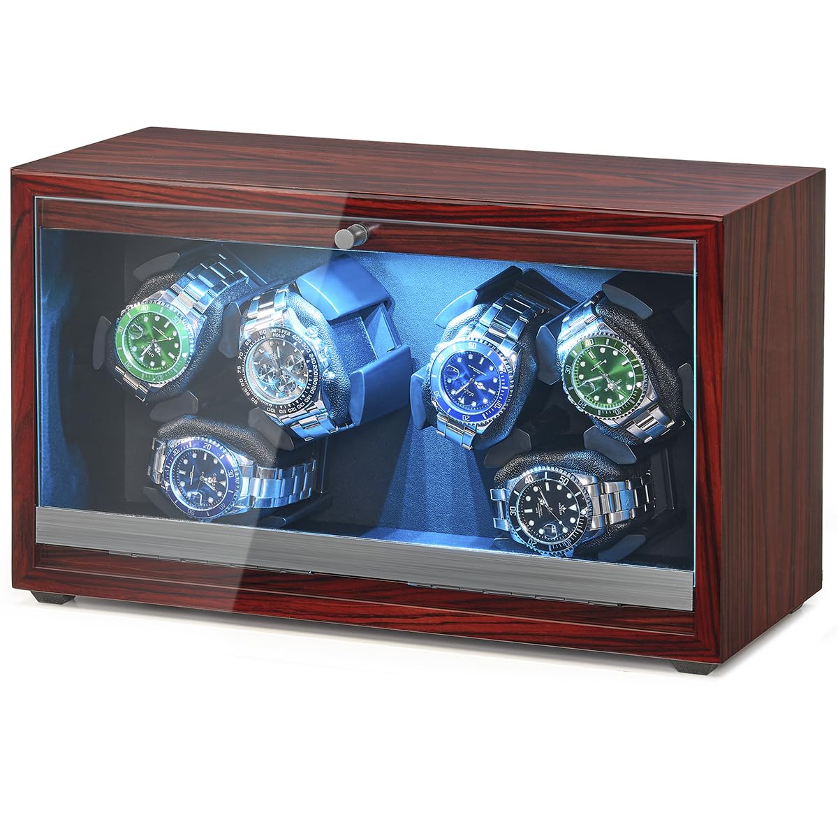 Amazon.com: ANWBROAD Watch Winder 6 Watch Rotator with LED and Super ...