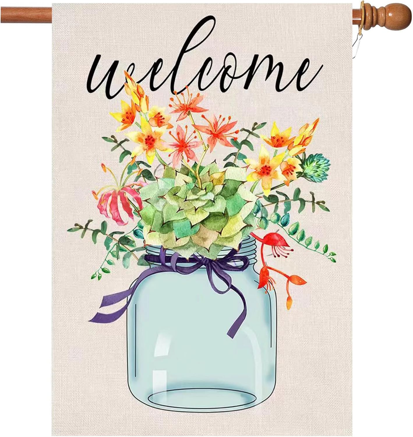 Amazon.com : Spring Summer Flag,Summer House Flags 28 x 40 Inch Double ...