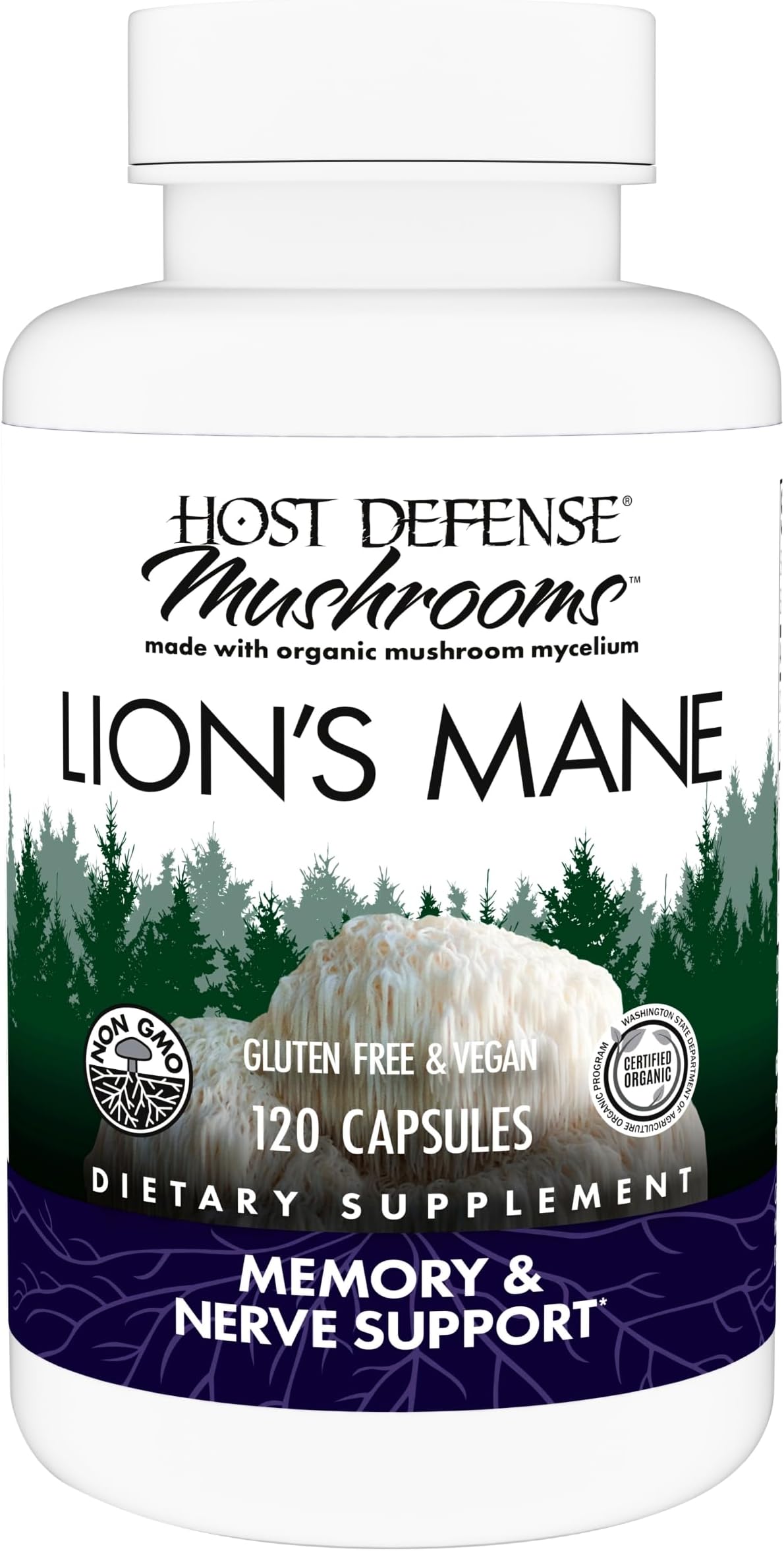 Amazon.com: Host Defense Mushrooms Lion's Mane - Brain Health Support ...