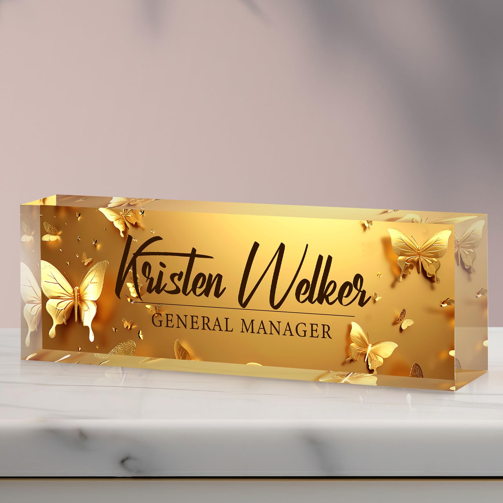 Amazon.com: Desk Name Plate Personalized - Custom Name Plate for Desk ...