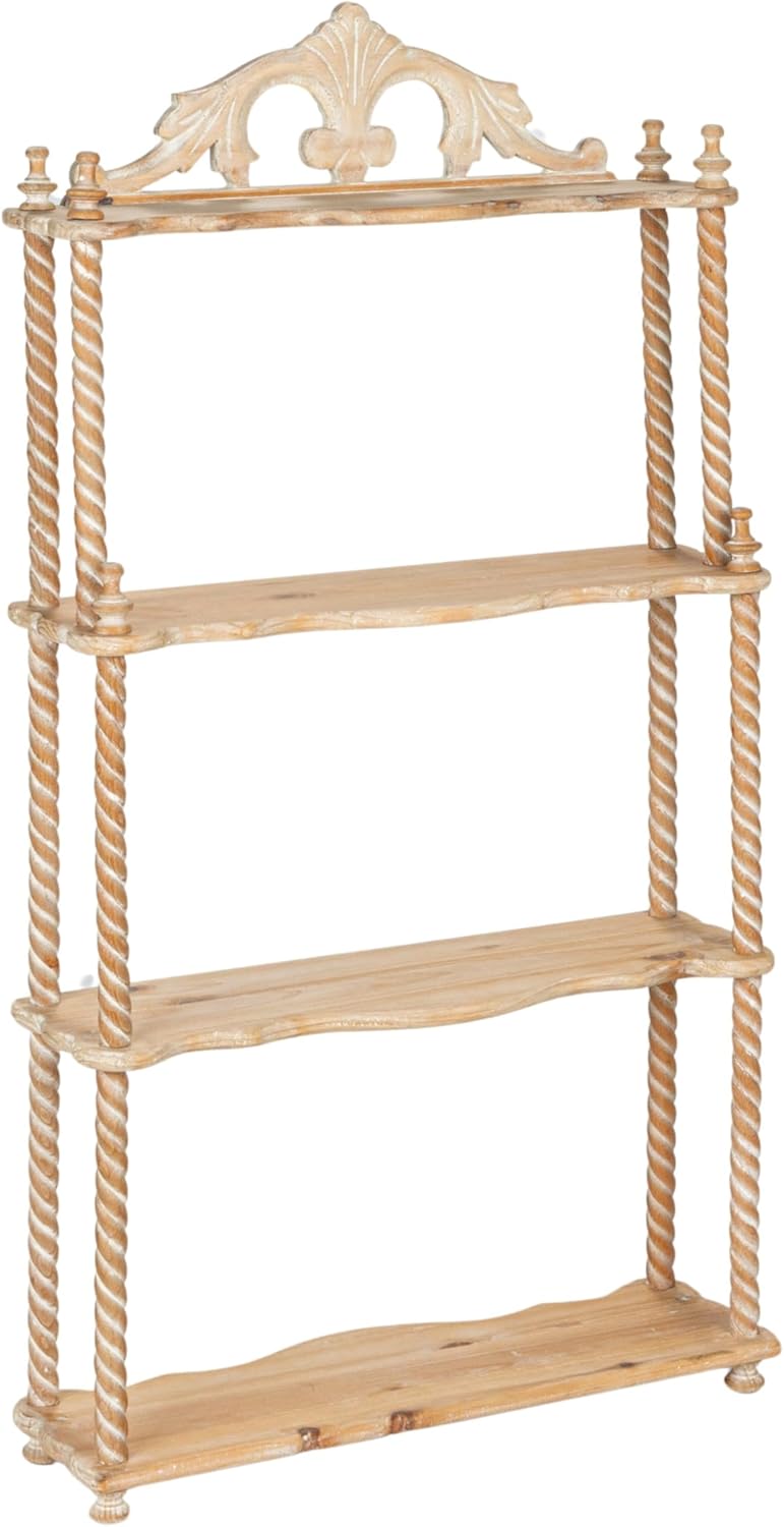Amazon.com: Creative Co-Op Wood Wall Shelf with Three Shelves, Natural ...