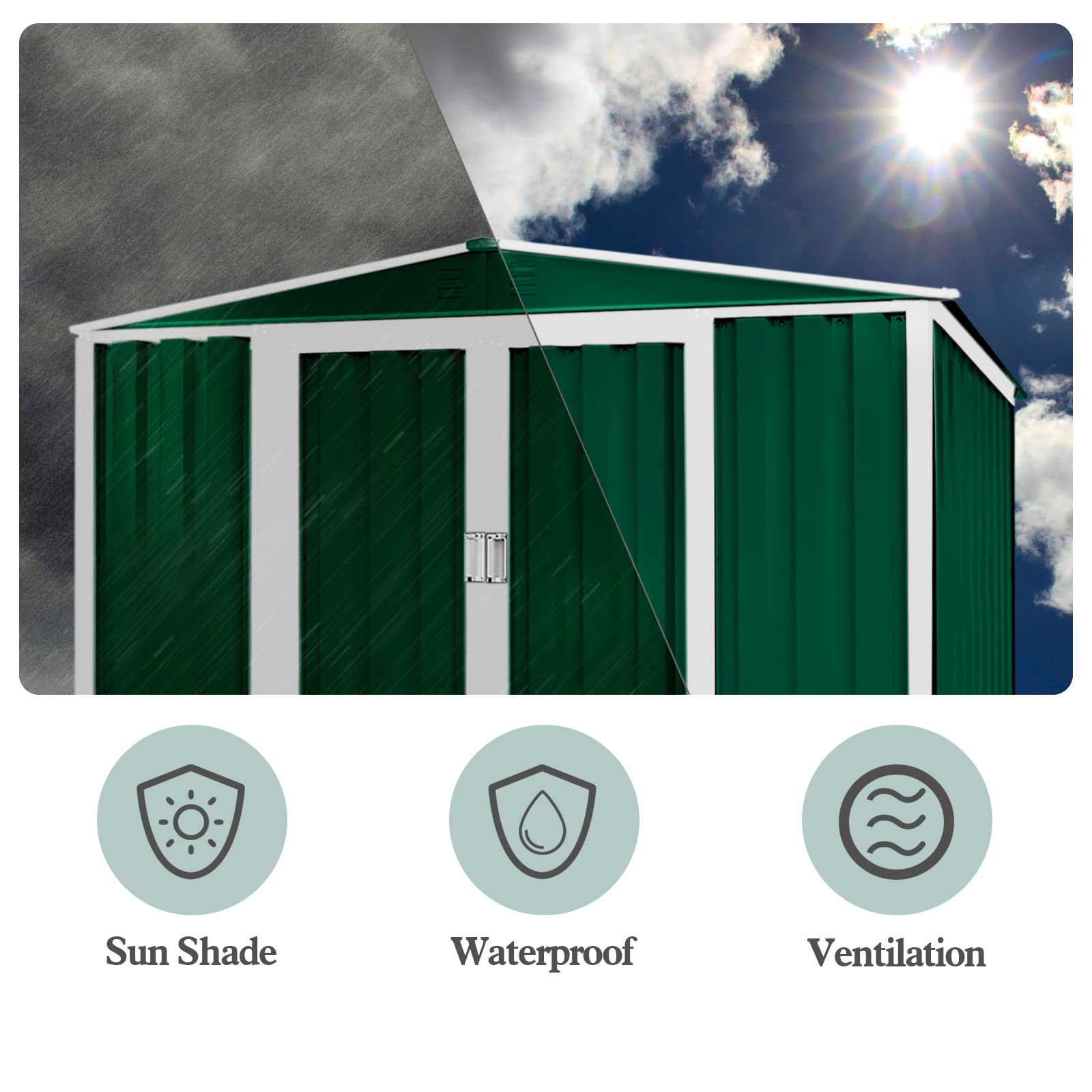 Buy Crownland Patio Backyard Garden Storage Shed 4 X 6 Feet Tool House buy-crownland-patio-backyard-garden-storage-shed-4-x-6-feet-tool-house