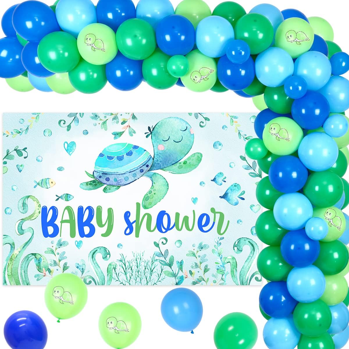 Amazon.com: Turtle Baby Shower Decorations for Boy Sea Turtle Baby ...
