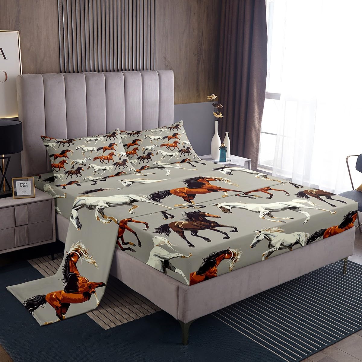 Non Pilling Sheets Western Texas Star Sheet Set Queen Rustic Farm Stars ...