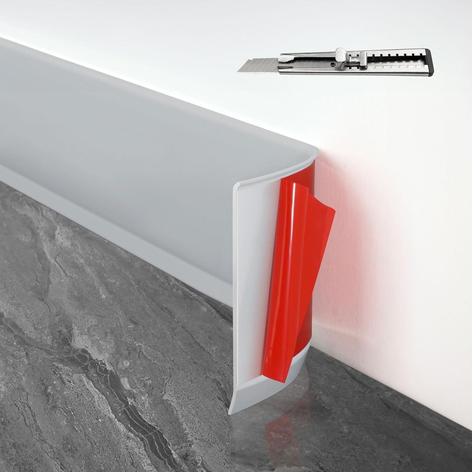 Amazon.com: FCSOTSPS Baseboard Trim,4 Inch(W) x 40 Feet(L) Peel and ...