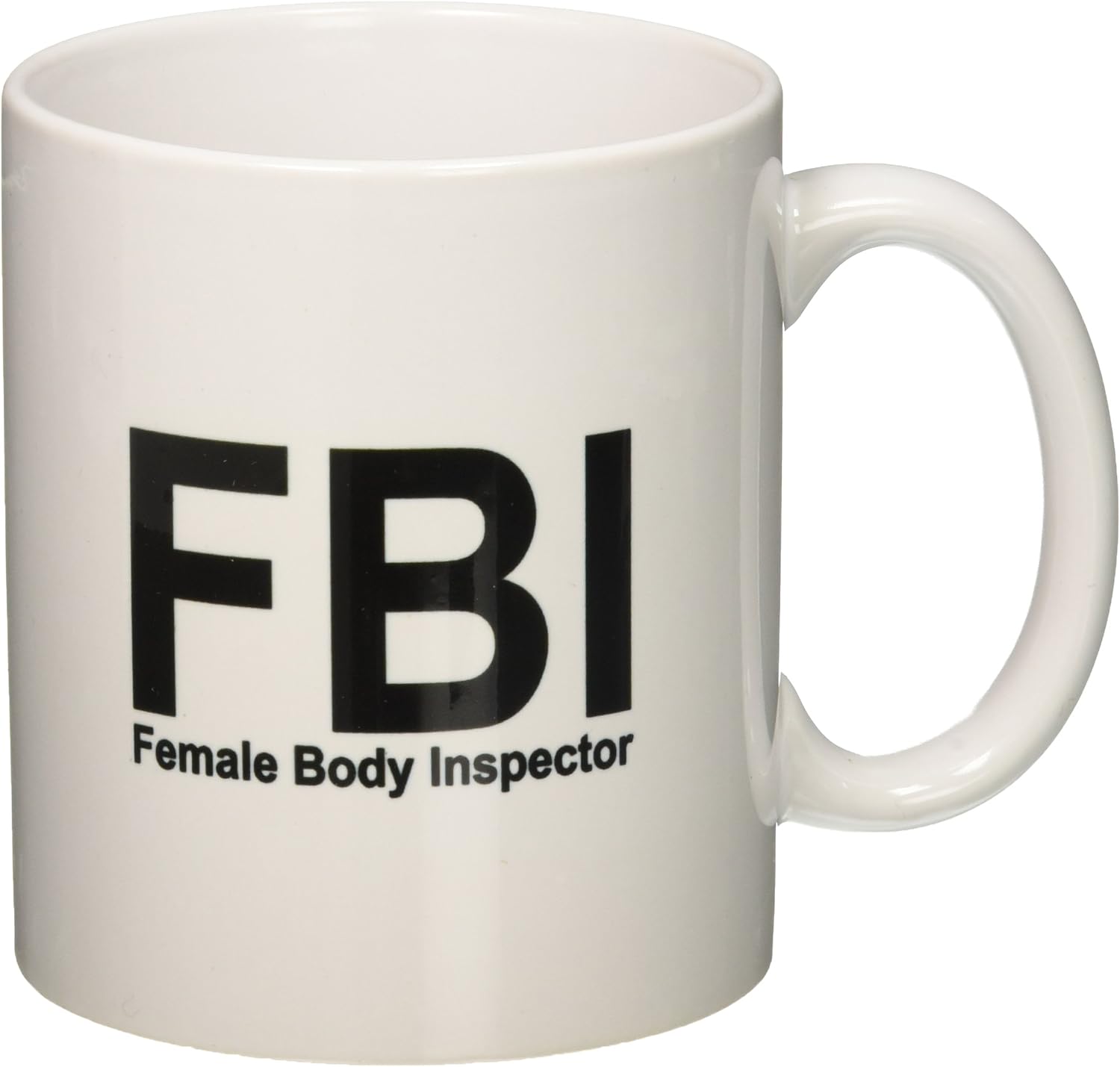 Amazon.com: 3dRose FBI Female Body Inspector Mug, 11-Ounce, White ...