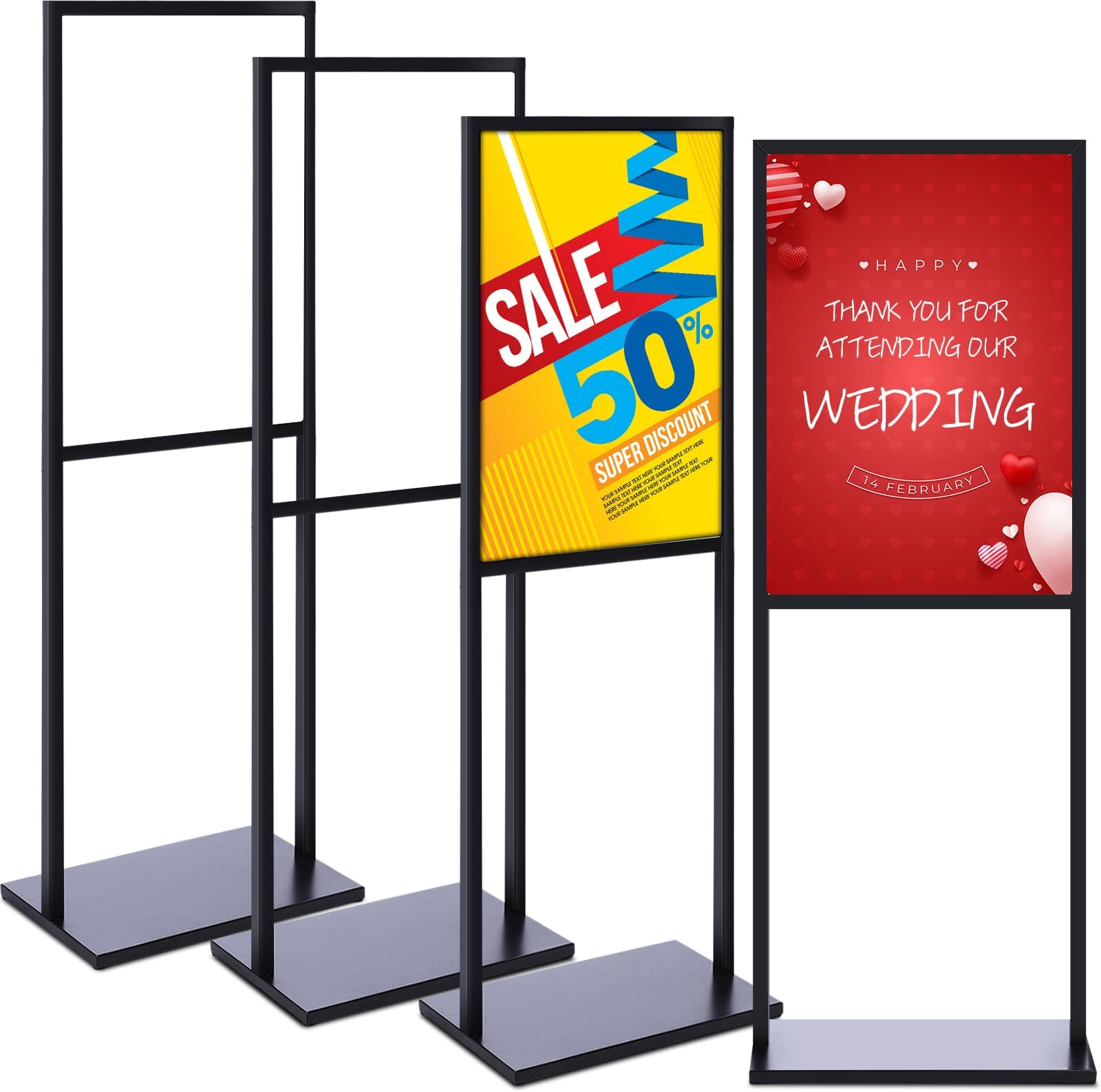 Amazon.com: Signworld Heavy Duty Floor Standing Poster Display Stand ...
