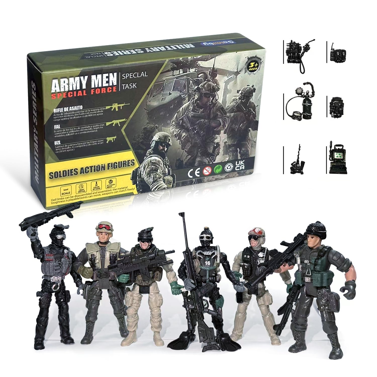 Amazon.com: Baimiby Army Men Action Figure, Soldiers Toys for Boy Age 4 ...